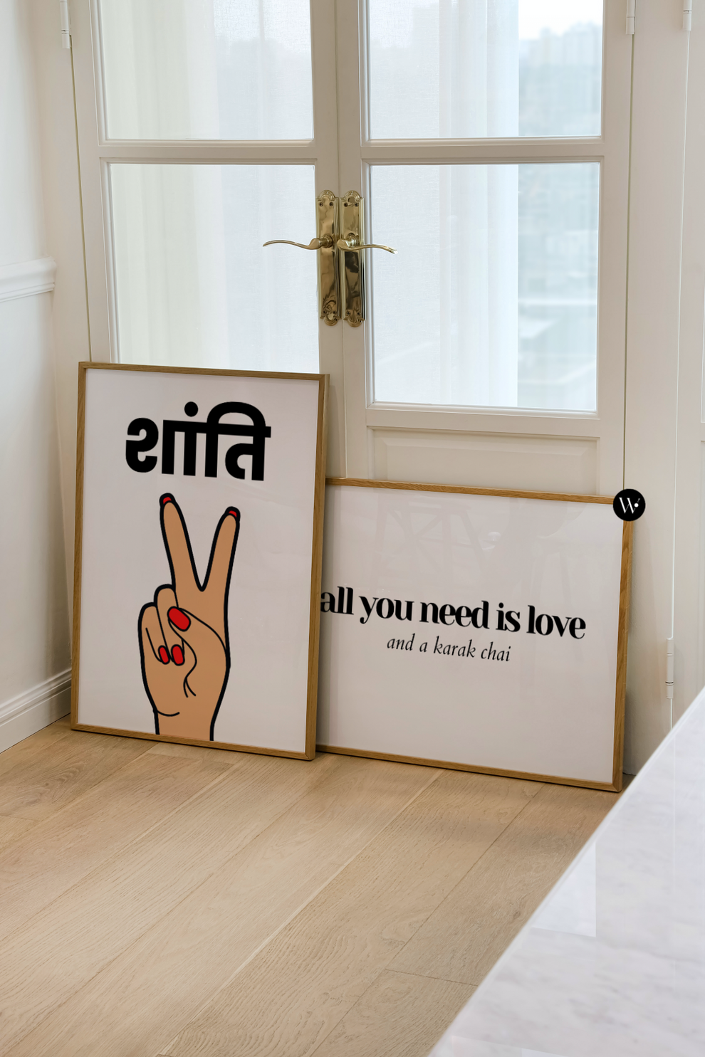 Quirky Shanti (Peace) Poster Print | Desi Wall Decor | wordot.co – wordotco