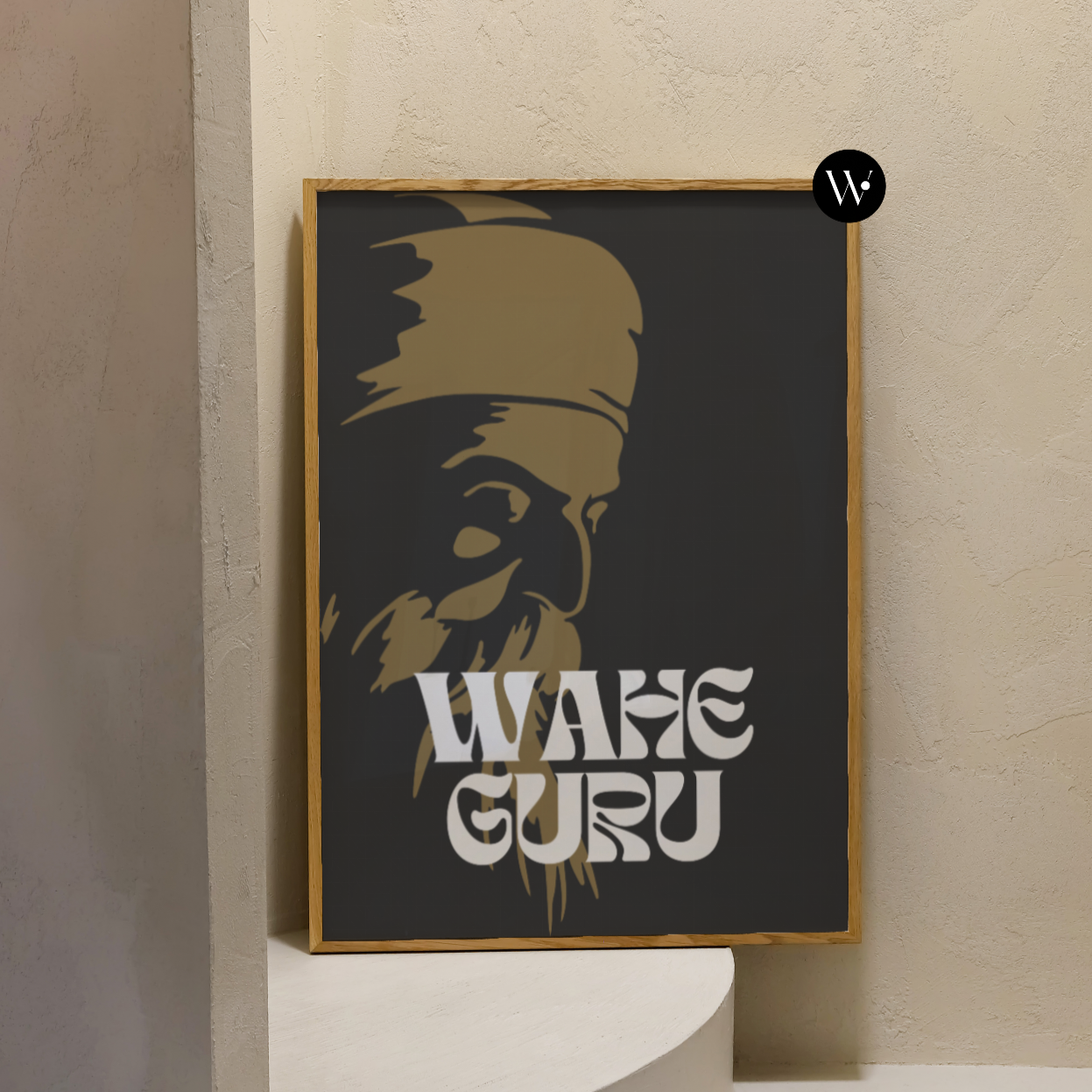Wahe Guru Poster Print | Modern Sikh Wall Decor | wordot.co – wordotco