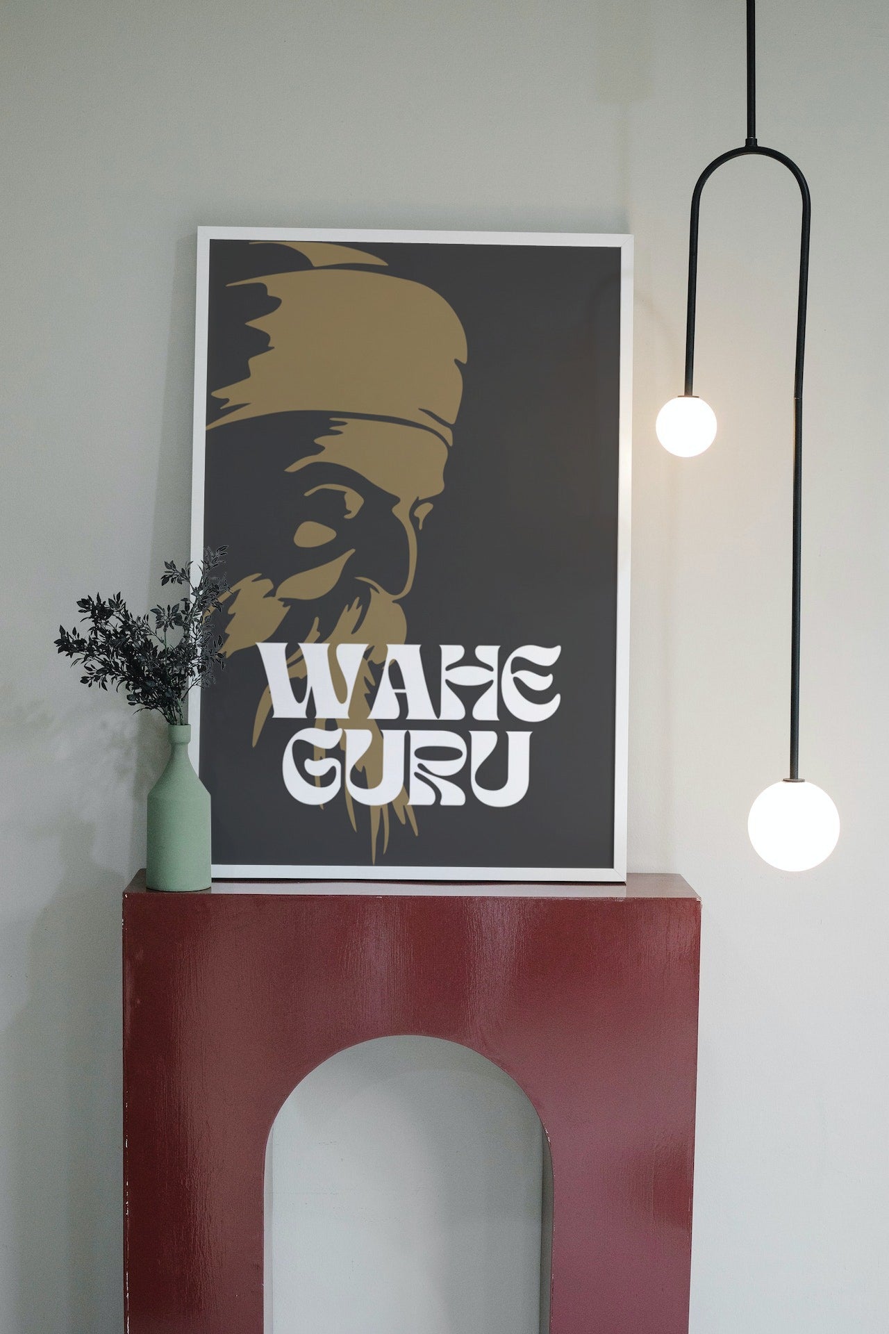 Wahe Guru Poster Print | Modern Sikh Wall Decor | wordot.co – wordotco